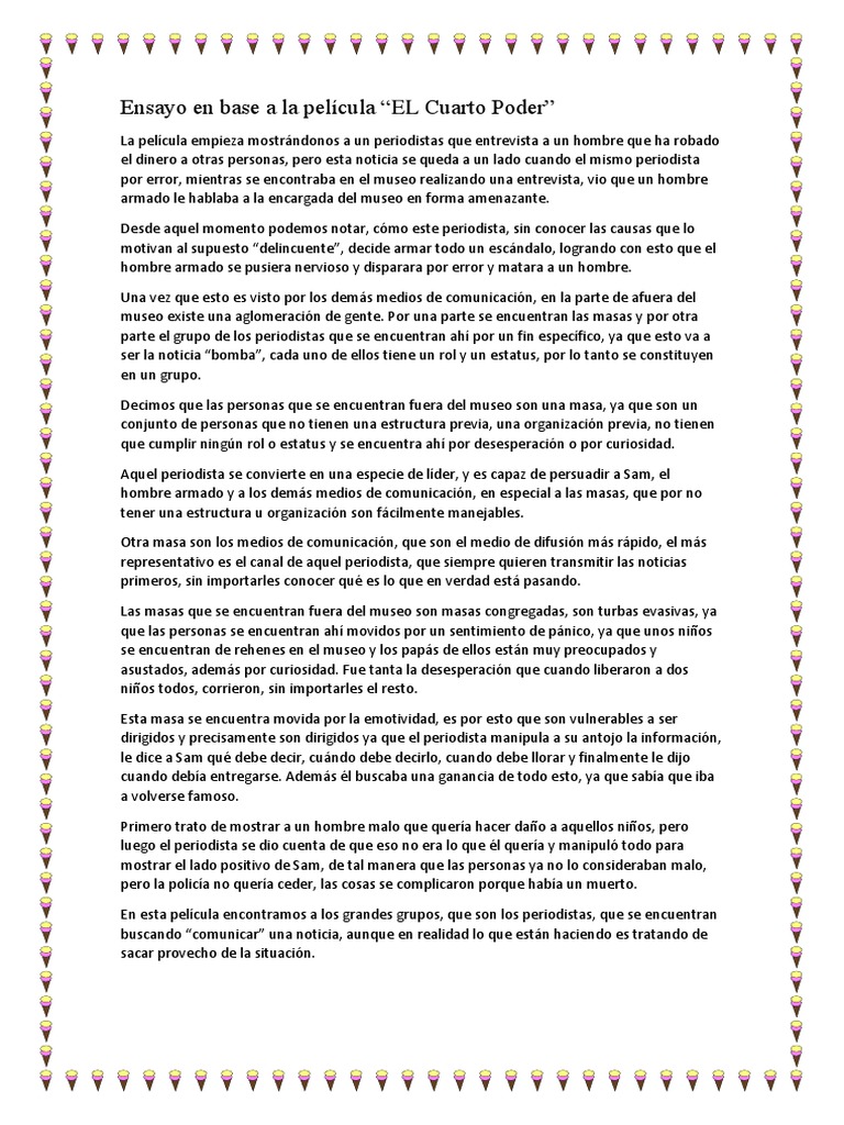 Análisis de "El Cuarto Poder" y Medios | PDF | Ciencias sociales