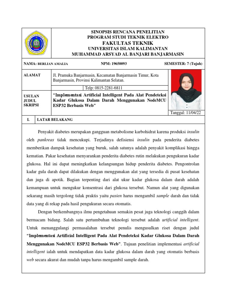 Sinopsis Rencana Penelitian PDF | PDF