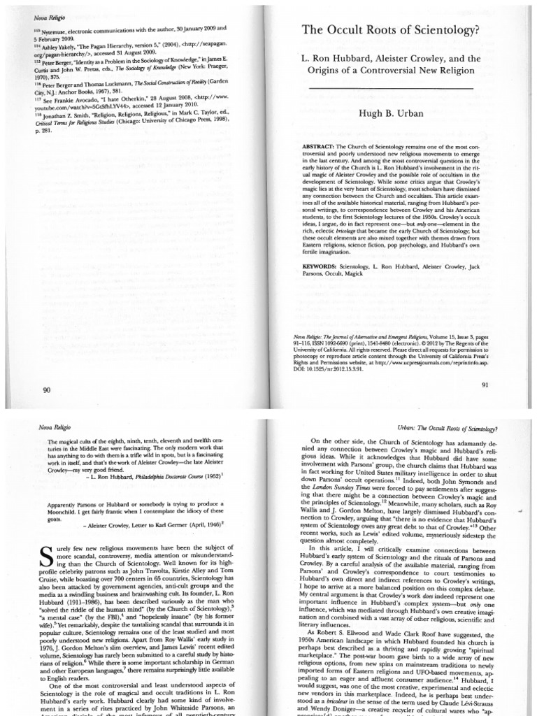 Occult Roots of Scientology PDF | PDF