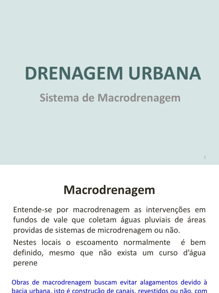 Projeto de macrodrenagem urbana: dimensionamento hidrológico e ...