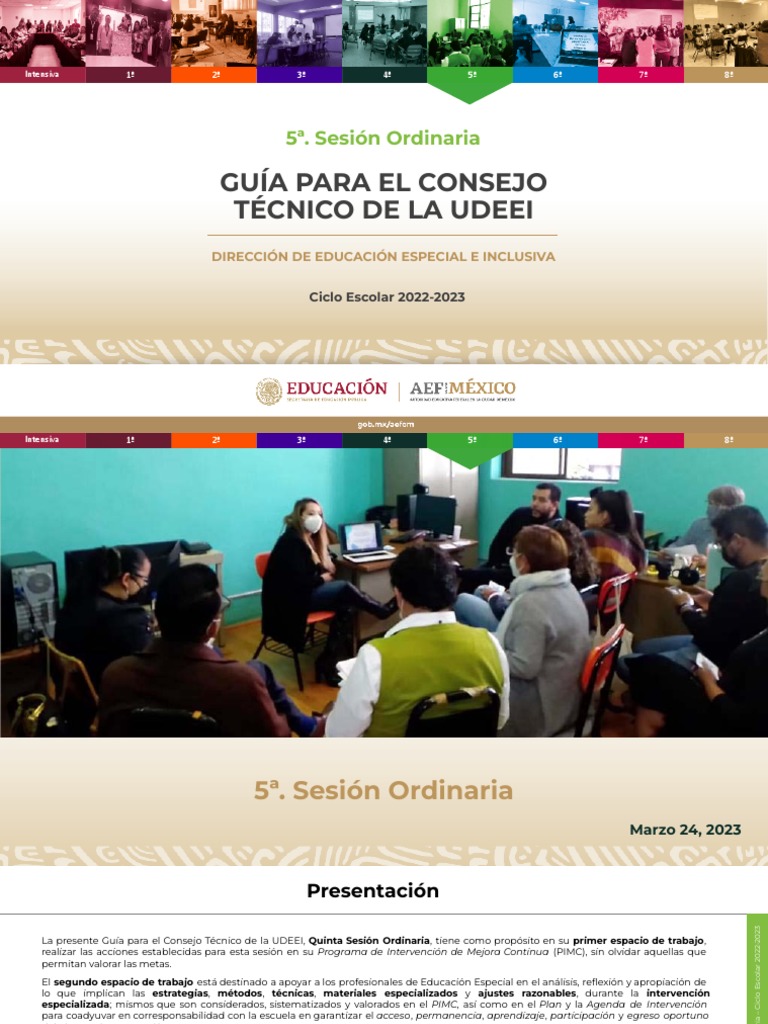 Guia UDEEI - 5a - Sesion - 17 - 03 - 2023 | PDF | Educación especial ...