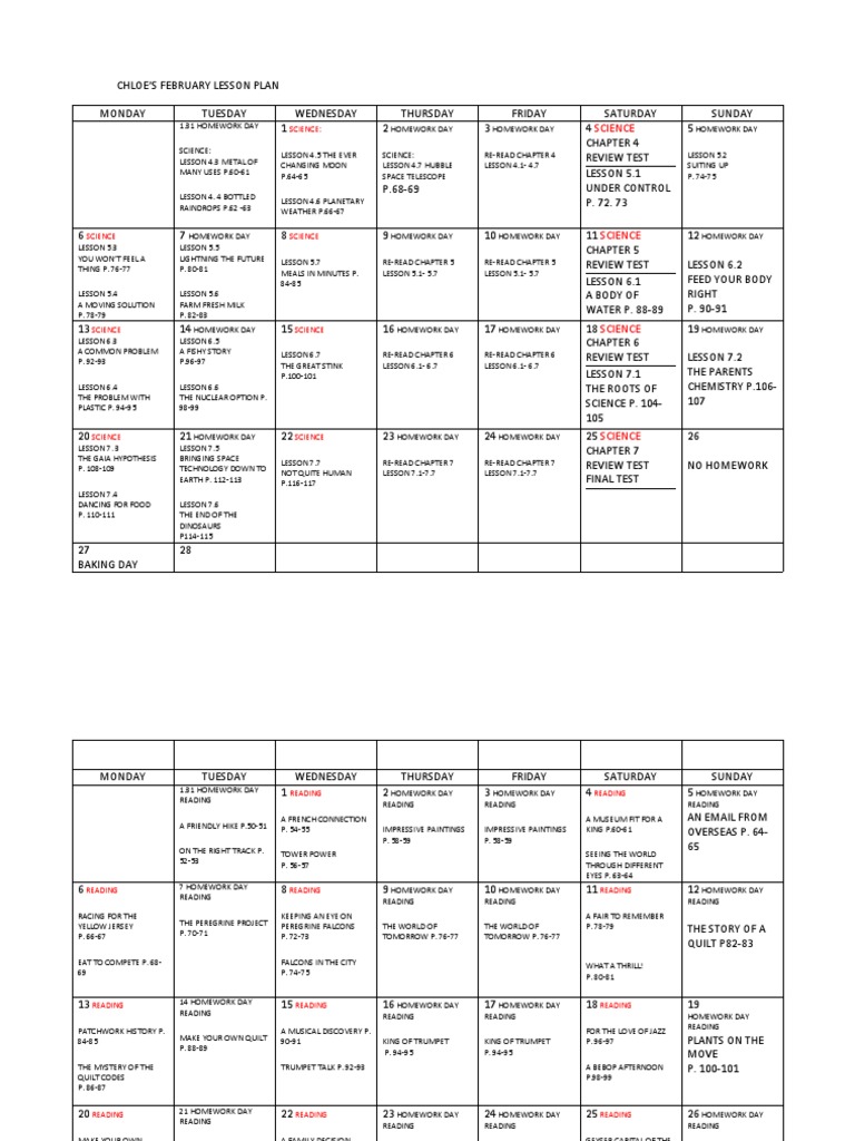 Chloe Science Lesson Plan | PDF | Plural