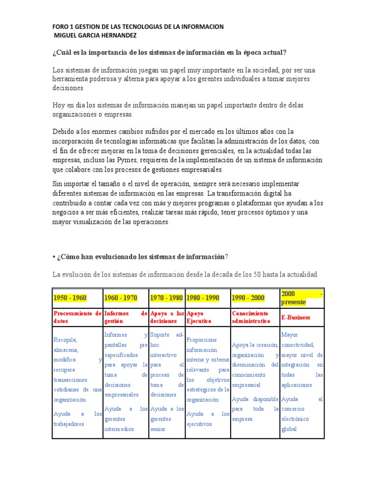 Entregable 1 Arquitectura de La Informacion Miguel García | PDF | Tecnología de información y ...
