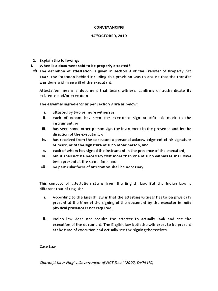 Oct-Nov, 2019 - Conveyancing | PDF | Property | Common Law