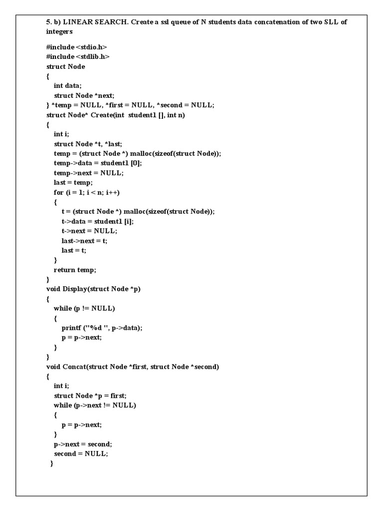 DS Lab 5-6 Programs | PDF | Computer Data | Algorithms And Data Structures DS Lab 5-6 Programs | PDF | Computer Data | Algorithms And Data Structures