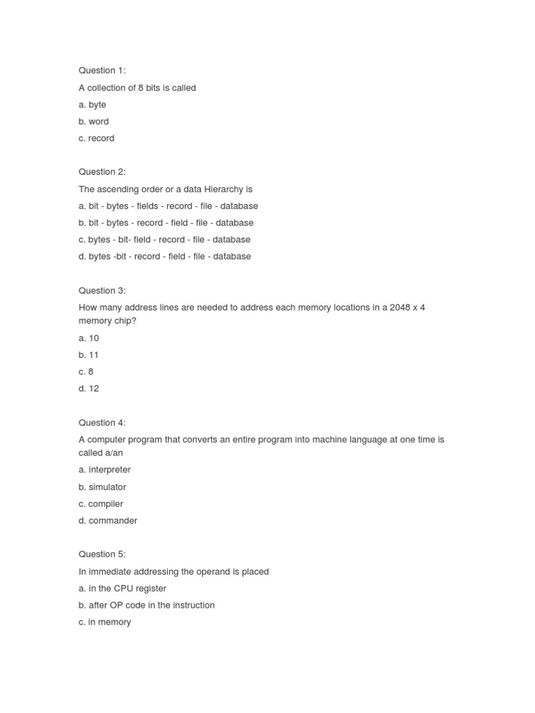 COA Assignment | PDF