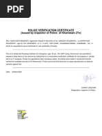 Police Verification Document Requirements | PDF