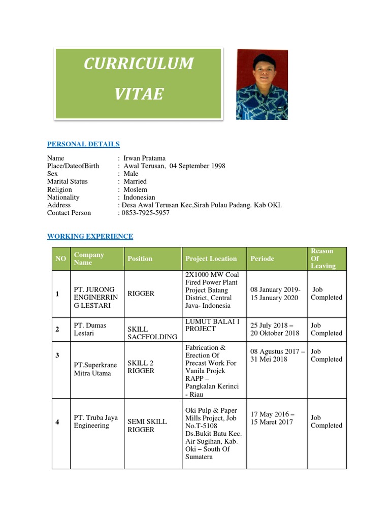 CV - Irawan Pratama | PDF