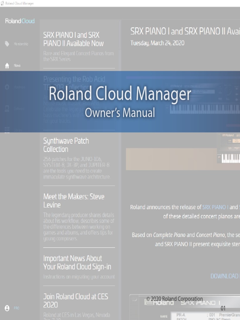 Roland Cloud Manager Eng01 W | PDF | Cloud Computing | Subscription Business Model