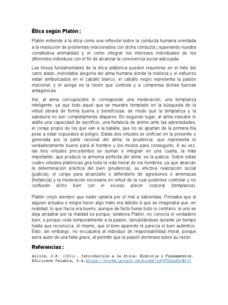 La ética de Platón: el mito del carro alado y las cuatro virtudes ...