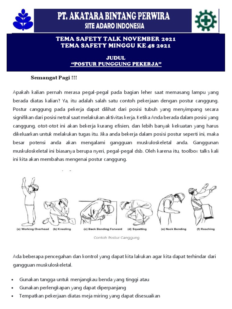 Safety Talk Week 48 | PDF