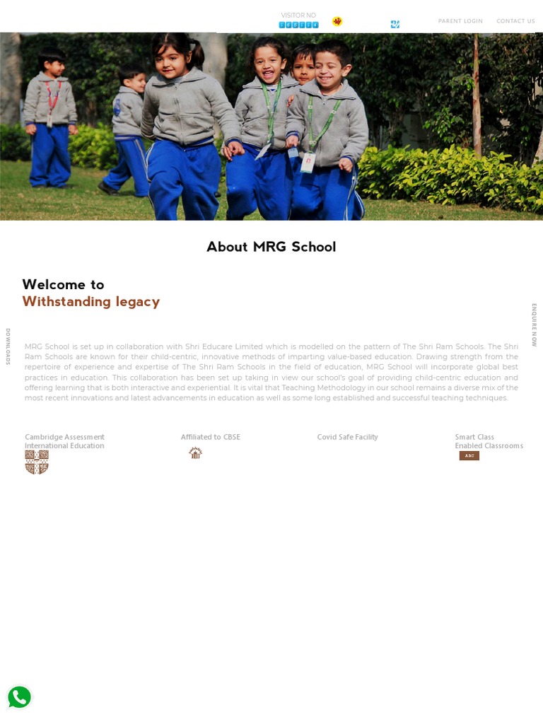 Know About MRG School, Delhi - CBSE Affiliated Schools in Delhi | PDF