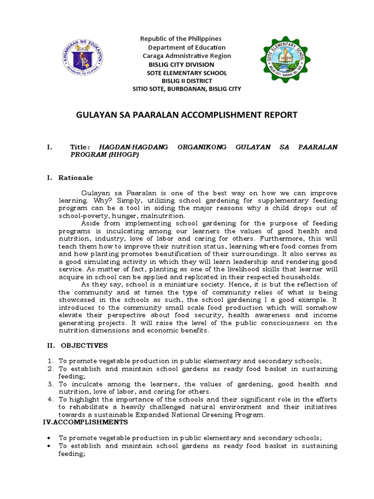 Promoting Nutrition and Livelihood Through School Gardening: A Report ...