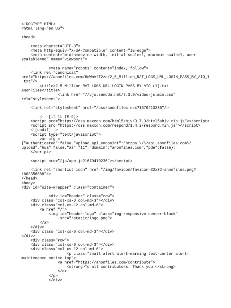 2.5M RAT Logs: URL Login Pass Data | PDF | Application Layer Protocols ...