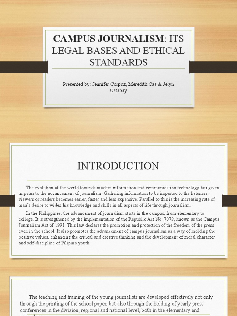 Legal Basis and Ethical Standards | PDF