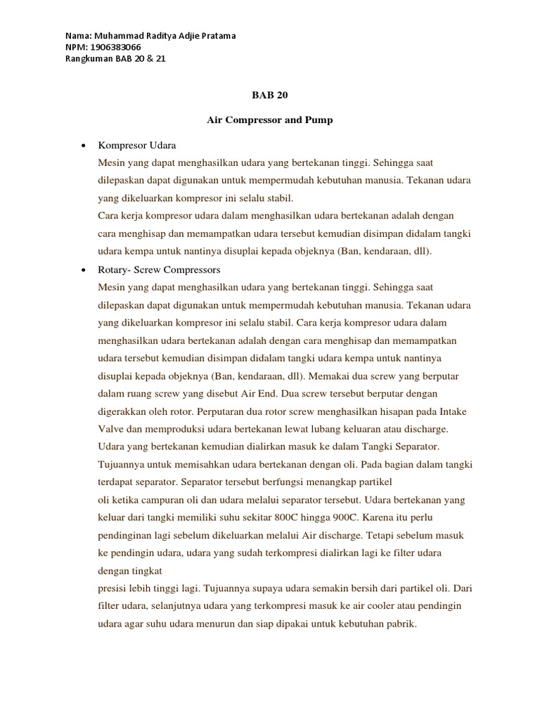 Rangkuman BAB 20&21 - Muhammad Raditya Adjie Pratama - 1906383066 | PDF ...