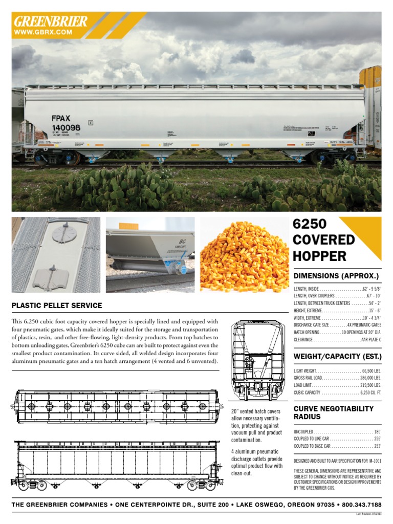 Hopper Cars 6250 | PDF | Manufactured Goods | Transport