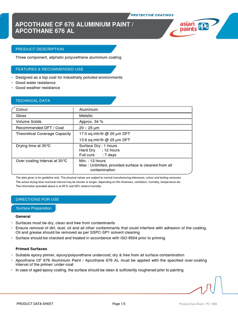 Apcothane 676 Al | PDF | Paint | Epoxy