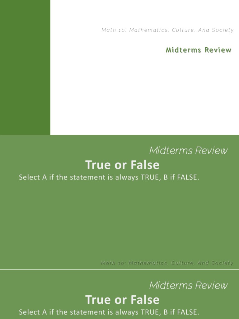 MATH 10 Midterms Review MHE2 1 | PDF | Mathematics | Empty Set