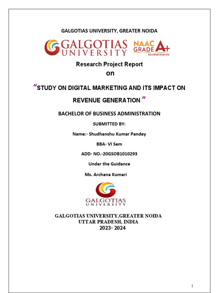 Final Report For Research Paper | PDF | Digital Marketing | Search ...