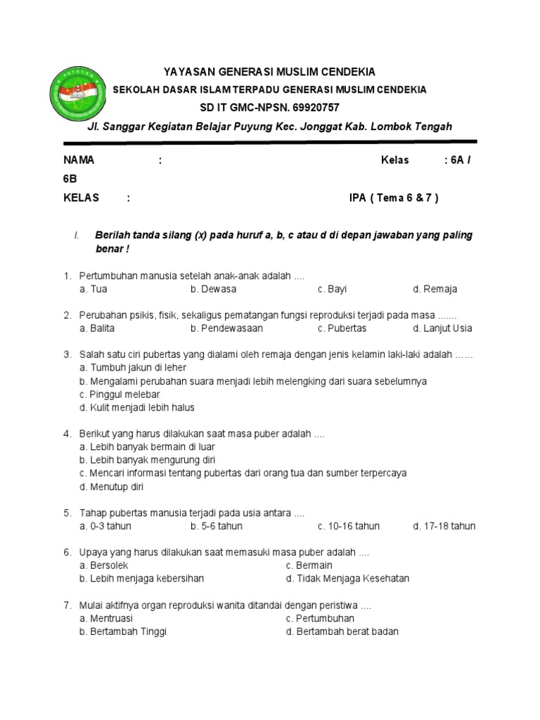 Contoh Soal IPA Kelas 6 | PDF
