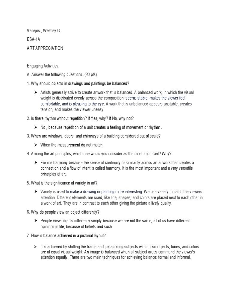 Art Appreciation Module 2 | PDF | The Arts | Aesthetics