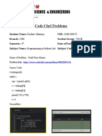 Code Chef Problems | PDF
