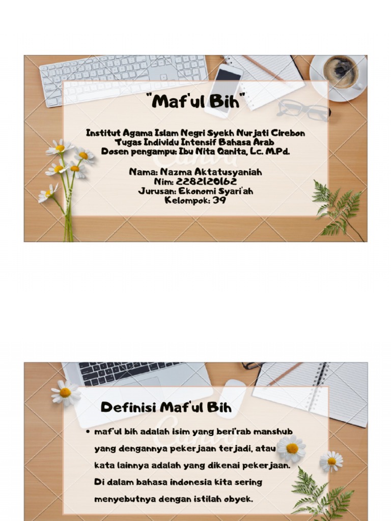 Ppt. Maf'ul Bih Nazma Aktatusyaniah | PDF