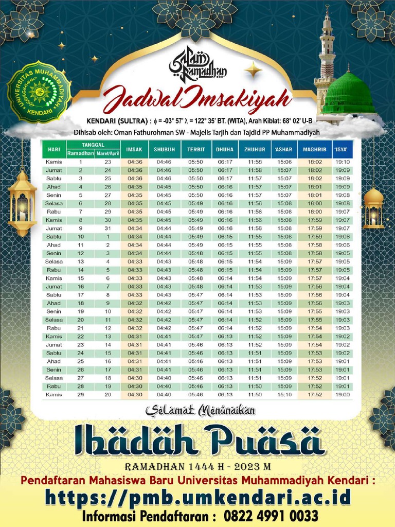 Jadwal Imsakiyah 1444 H - 2023 M PDF | PDF Jadwal Imsakiyah 1444 H - 2023 M PDF | PDF