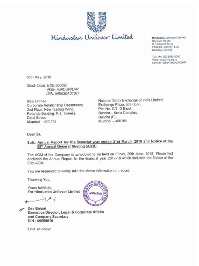 Notice of Agm and Annual Report 2017 18 - tcm1255 523197 - en PDF | PDF | Brand | Business Economics