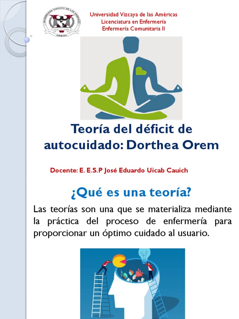 Teoría del Déficit de Autocuidado | PDF | Enfermería | Cuidado de la salud
