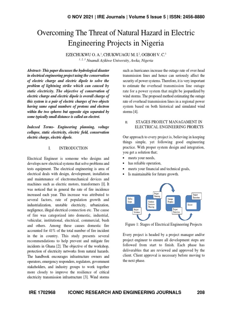 Overcoming The Threat of Natural Hazard in Electric Engineering ...
