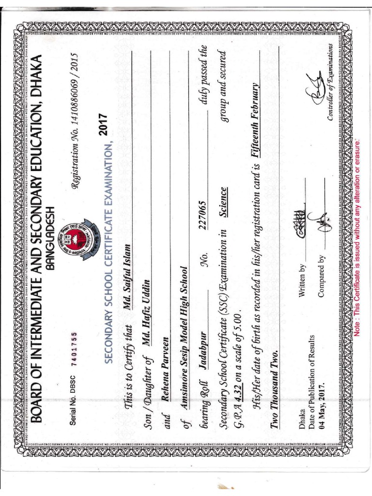 SSC Certificate.pdf | PDF