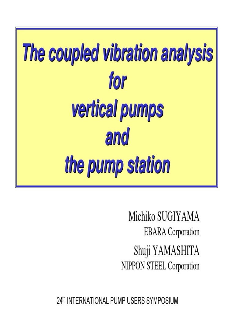 Coupled Vibration Analysis For Vertical Pumps | PDF | Pump | Deep ...