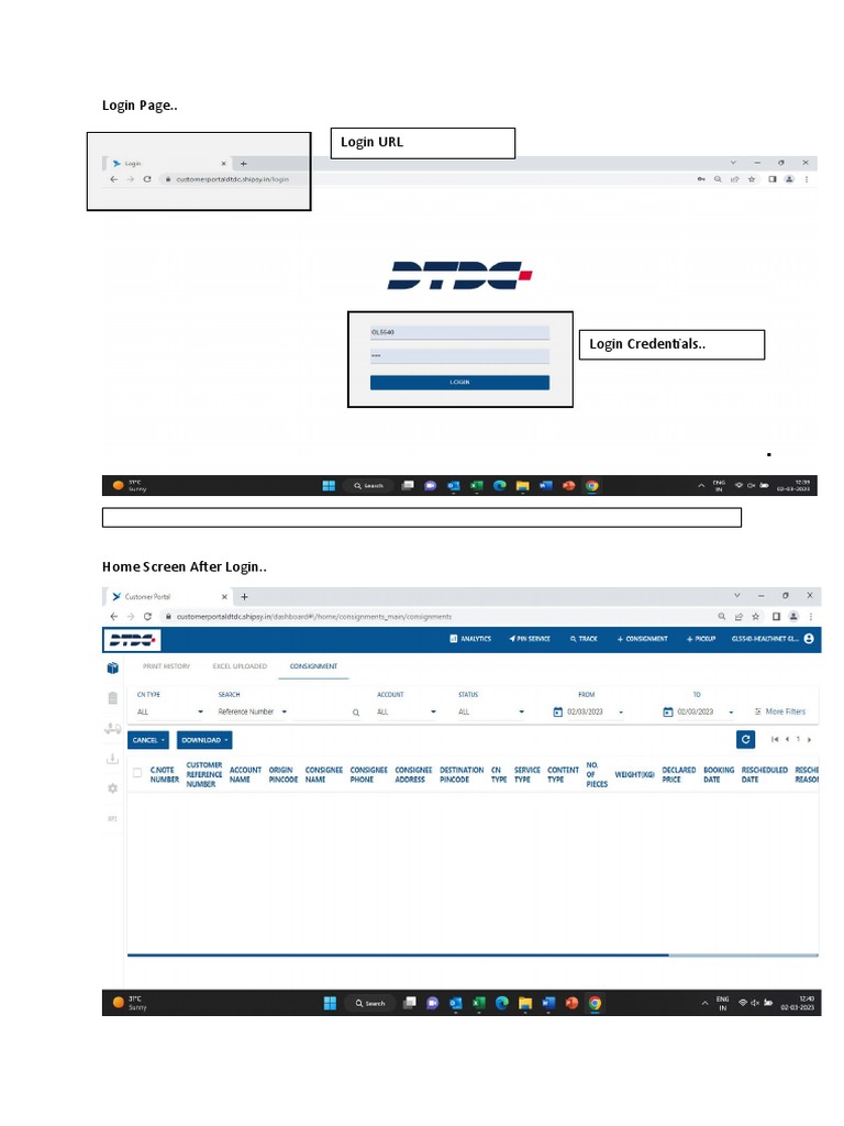 DTDC Process Flow | PDF