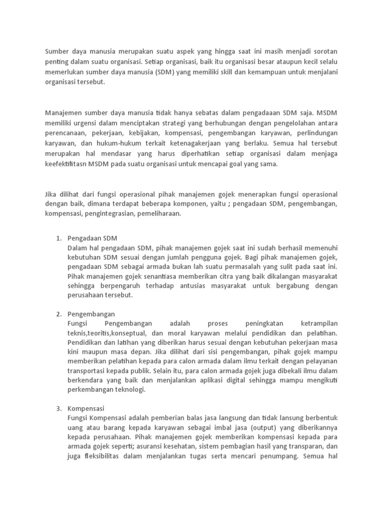 Jawaban Forum Dan Kuis MSDM M8 | PDF