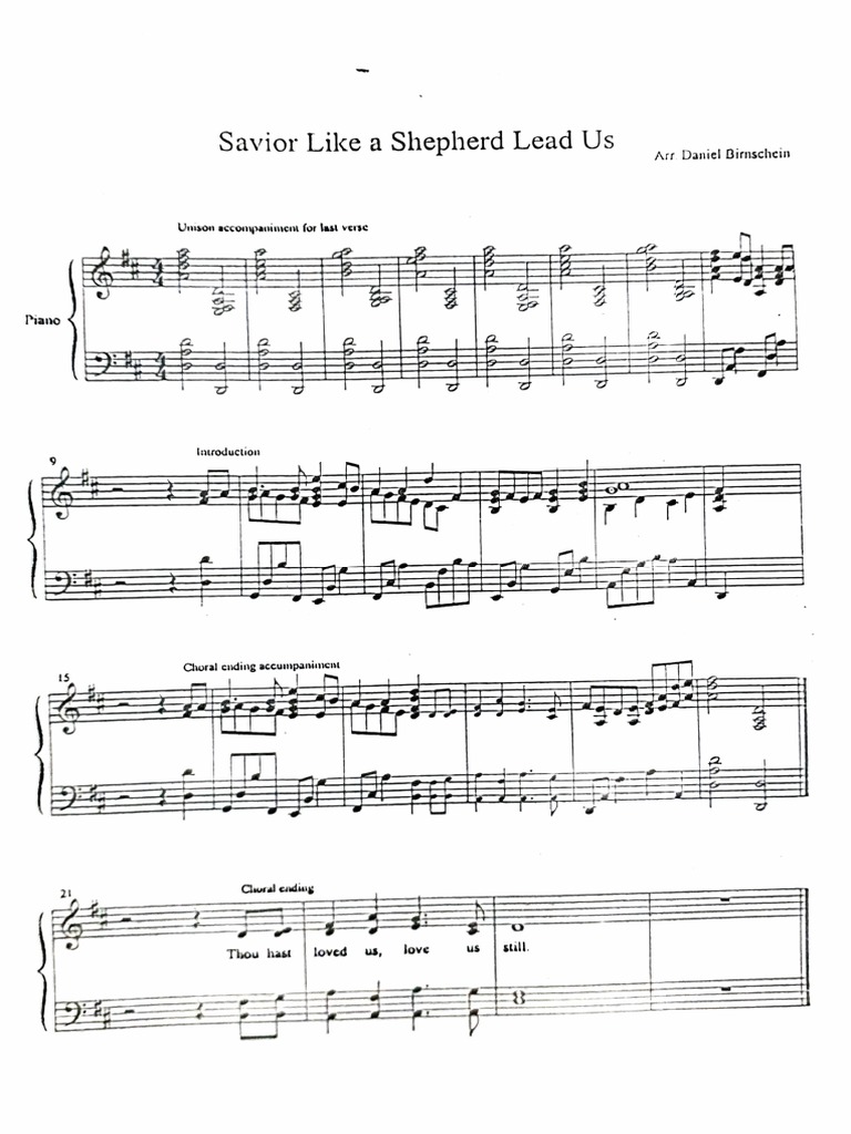 Savior Like a Shepherd Lyrics | PDF | Religion & Spirituality