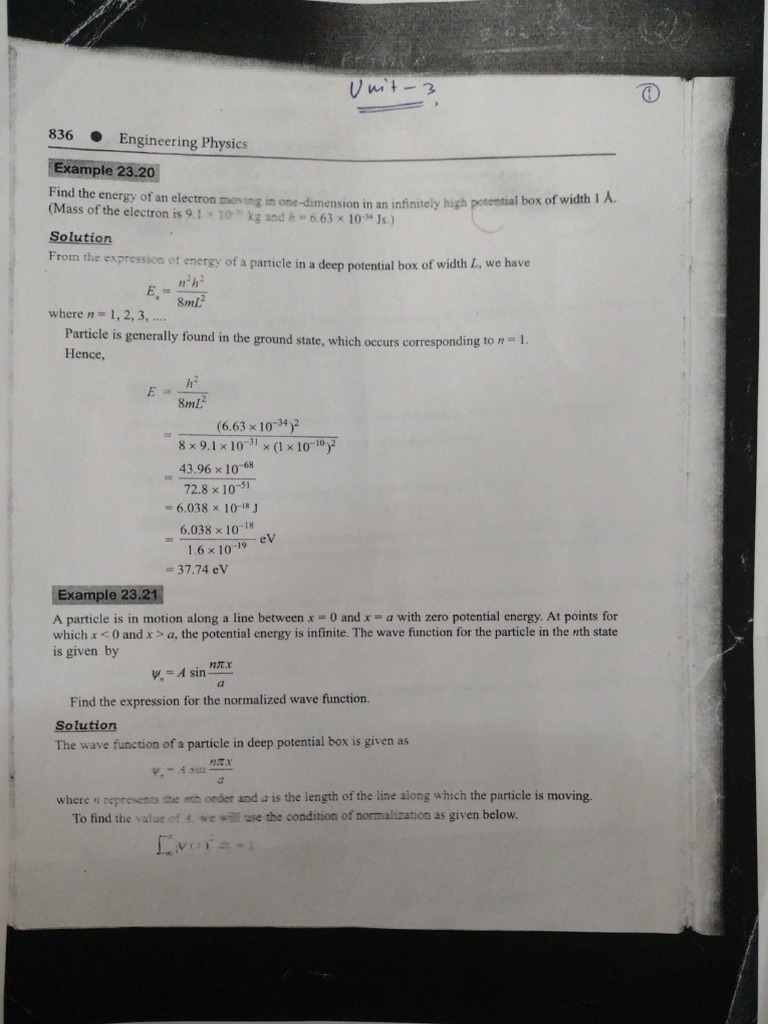 Question 1 | PDF | Electronvolt | Wave Function