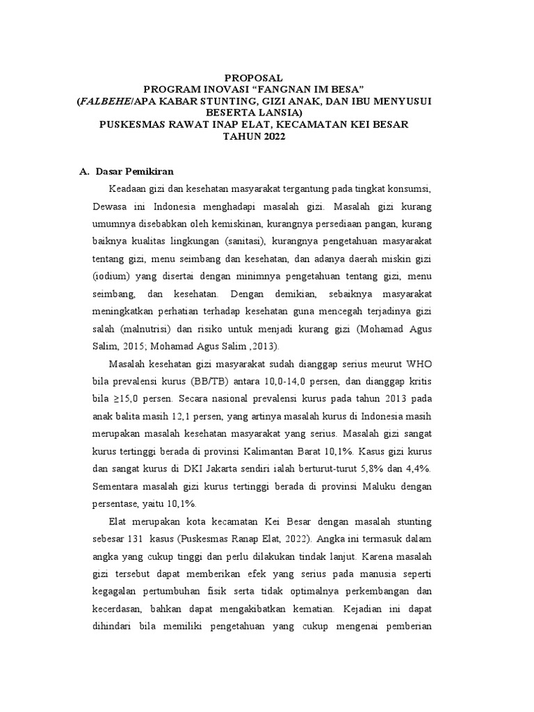 New Proposal Inovasi.. | PDF | Kesehatan Holistik | Sains & Matematika