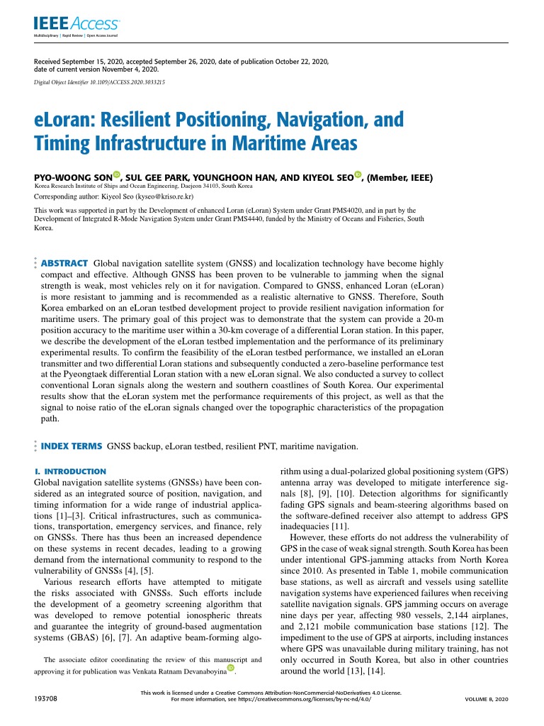 ELoran Resilient Positioning Navigation and Timing | PDF | Navigation | Telecommunications ...
