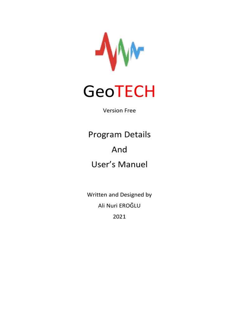GeoTECH Free User Manuel | PDF | Computer File | Button (Computing)