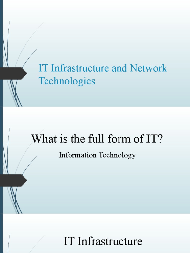 IT Infrastructure and Network Technologies Part 1 | PDF | Network ...