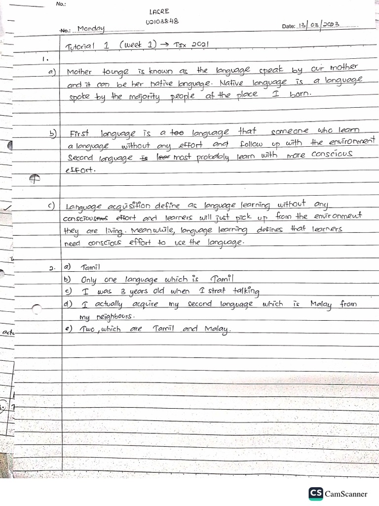 Tutorial (Week 1) | PDF