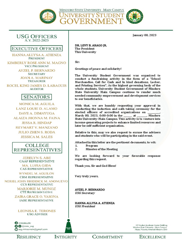 Letter For Project TALA | PDF | Career & Growth