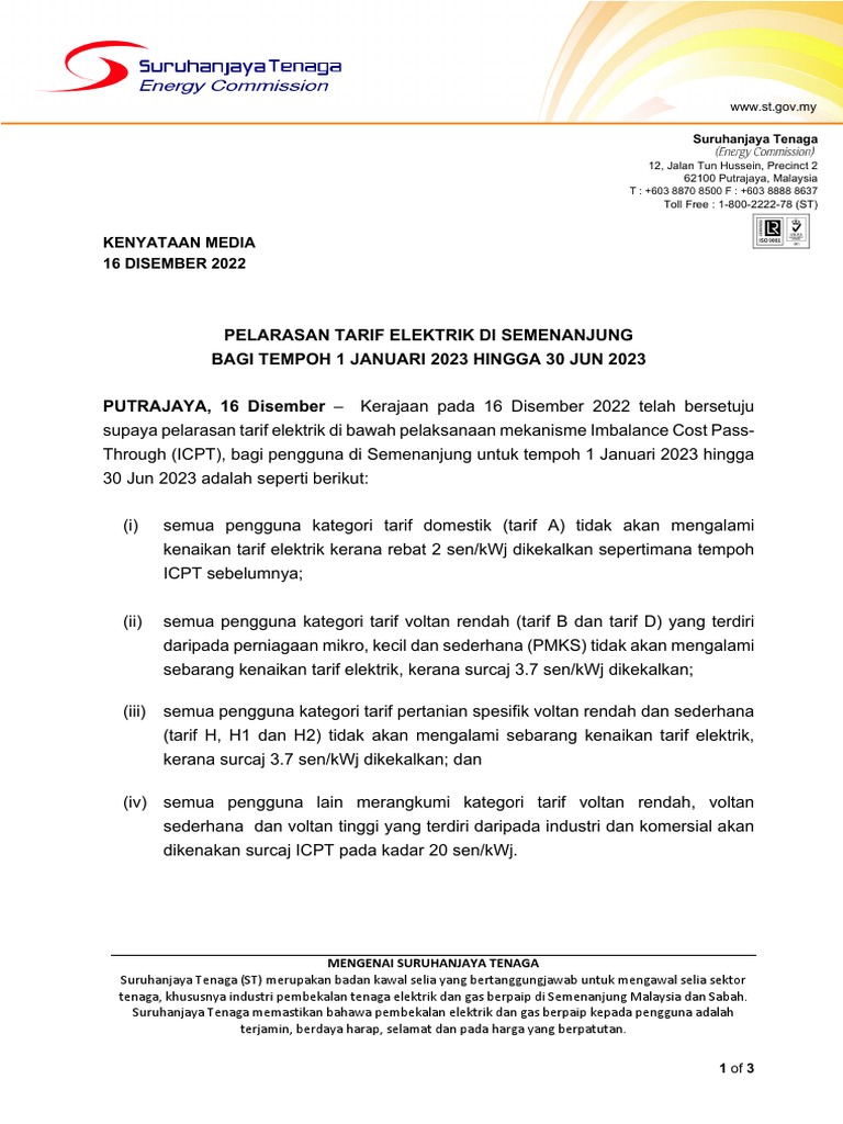 TNB - Surcharge | PDF