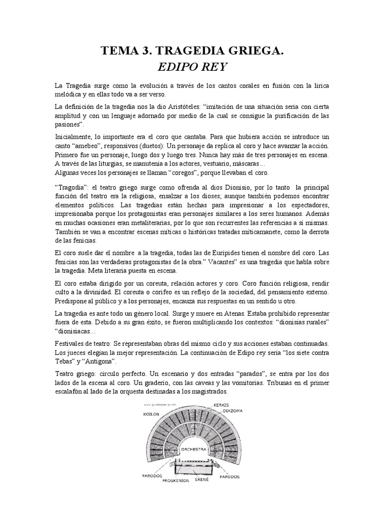 Tragedia Griega. Edipo Rey | PDF | Edipo | Tragedia griega