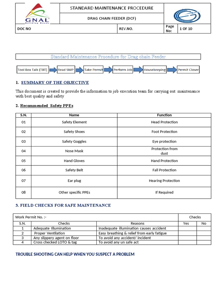 5.SMP DRAG CHAIN FEEDER (DCF) | PDF | Personal Protective Equipment ...