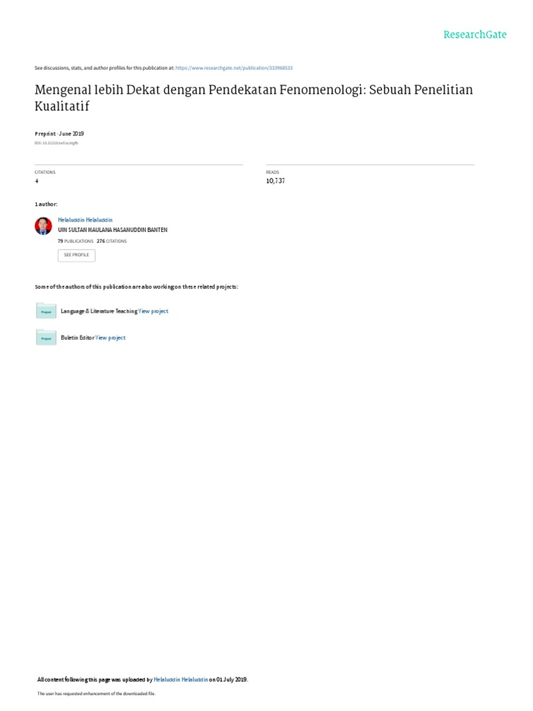 Osf Fenomenologi | PDF | Sains & Matematika