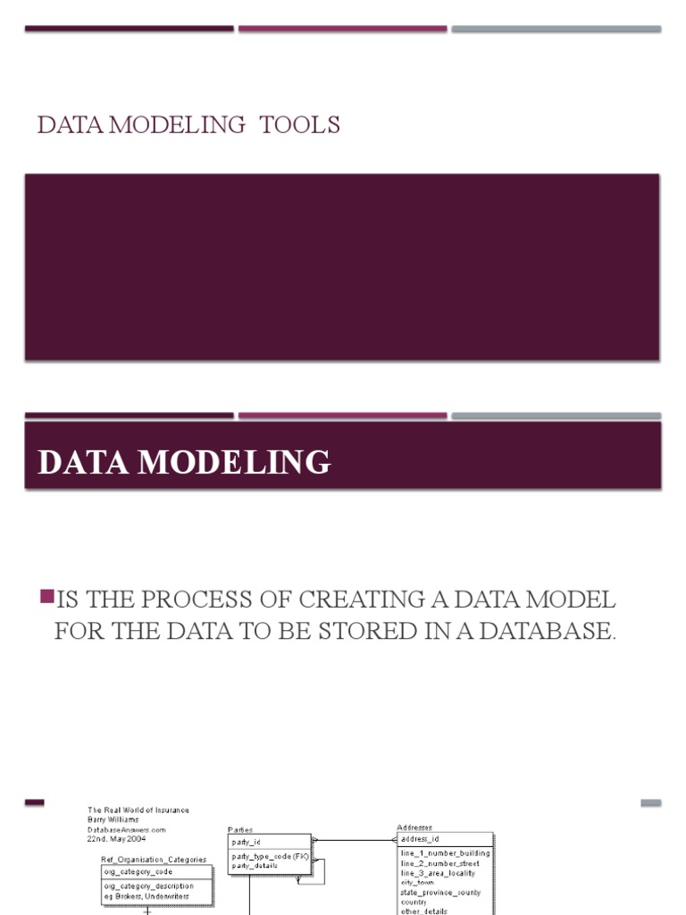 Data Modeling Tools Overview | PDF