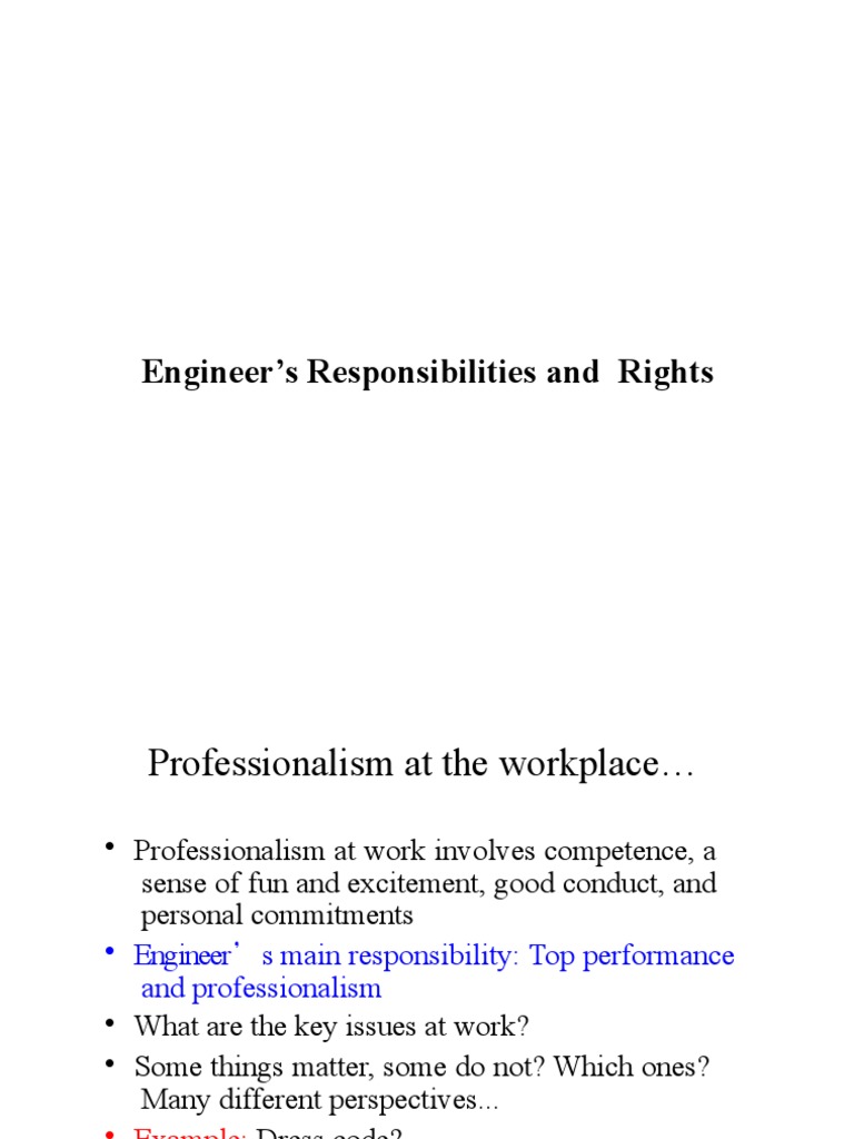 Engineer Responsibilities and Rights Summarized | PDF | Whistleblower ...